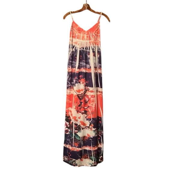Cello | Dresses | Cello Abstract Long Maxi Dress Small Braided Straps ...